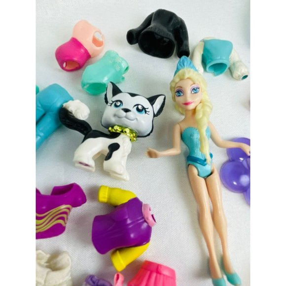 Disney | Toys | Polly Pocket Disney Princess Elsa Husky Dog And ...